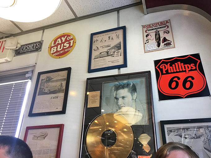 The walls tell stories of American pop culture&mdash;Elvis watches over your meal while vintage signs remind you of simpler times.