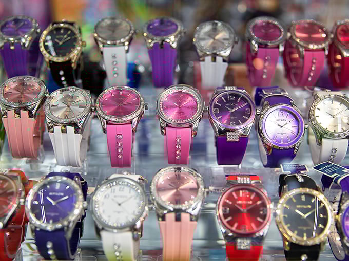 Time stands still at these prices! Colorful watches that make punctuality look good, whether you're on vacation time or not.