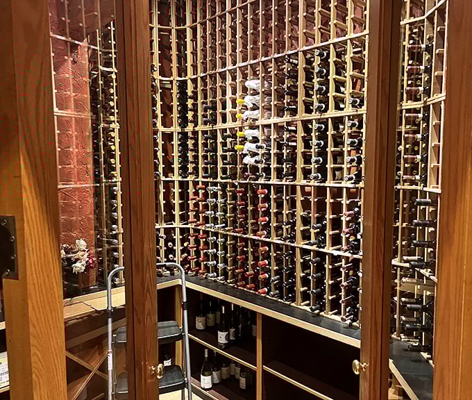 Behind these doors lies liquid treasure&mdash;a wine collection that would make even the most seasoned sommelier weak at the knees.