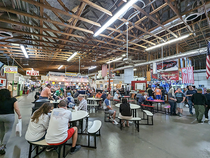 The bustling heart of Red Barn's food court, where the aroma of multiple cuisines creates a symphony for the senses and decision paralysis for the hungry.
