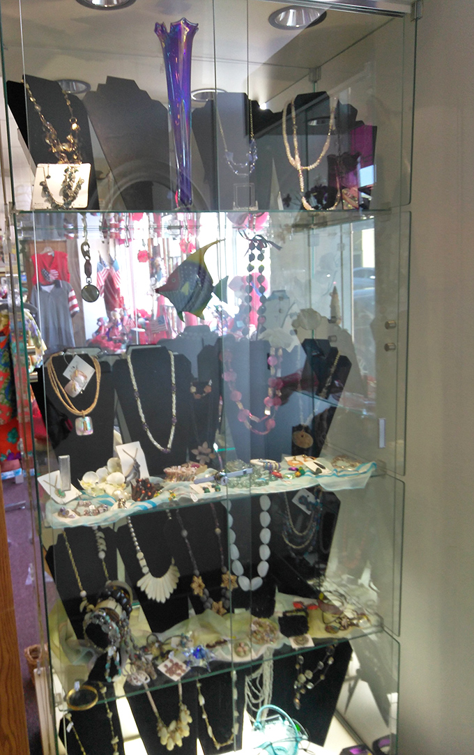Jewelry displays that sparkle with possibility. One person's "too much" is another's "exactly what my outfit needed."