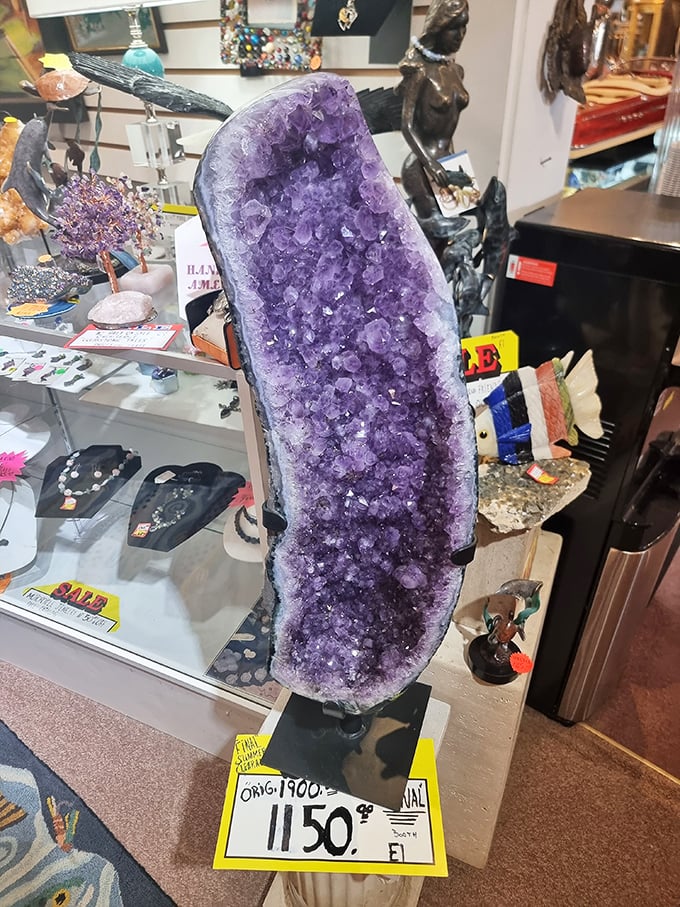 This amethyst geode is nature's way of showing off without being too obvious about it.