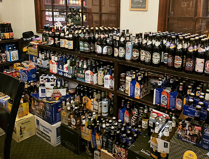 Beer bottles lined up like soldiers ready for deployment &ndash; a liquid United Nations of German brewing tradition.