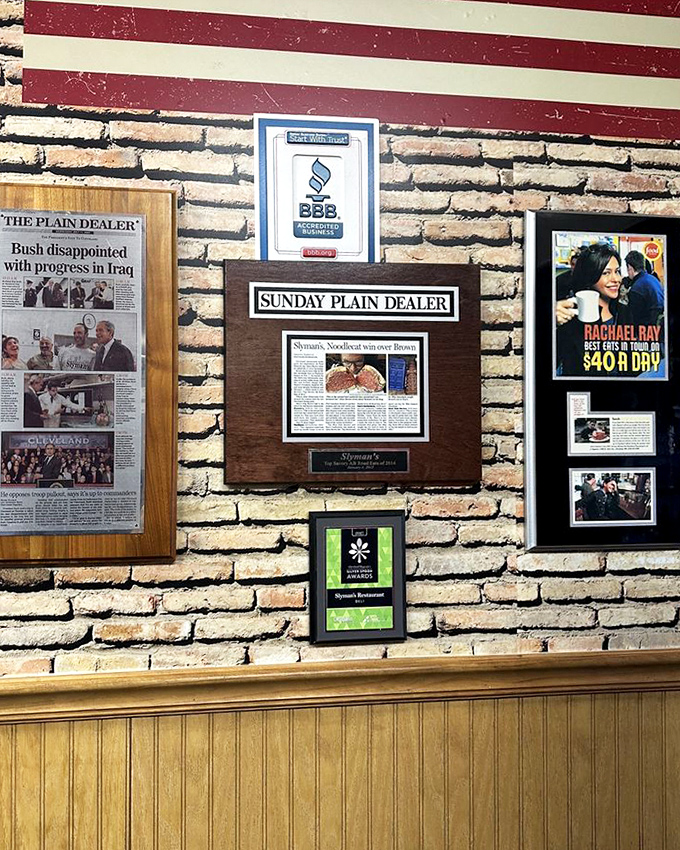 The wall of fame tells the story &ndash; newspaper clippings and awards that chronicle decades of sandwich supremacy in the Midwest.