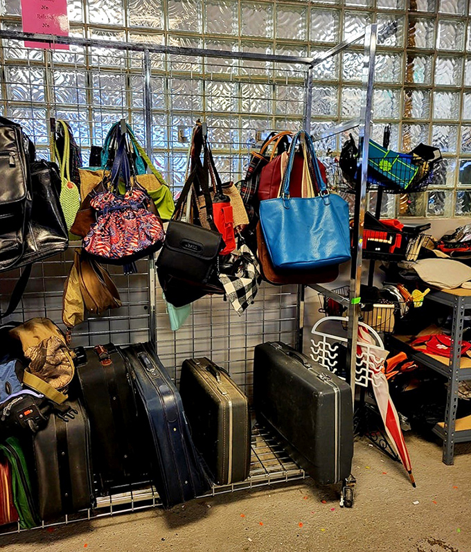 Luggage and handbags patiently waiting for their next adventure. These well-traveled companions have stories to tell and miles yet to go.