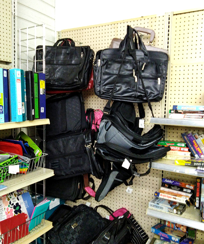 Briefcases and bags hanging like bats in a professional cave. From power lunches to power naps, there's a carryall for every occasion.