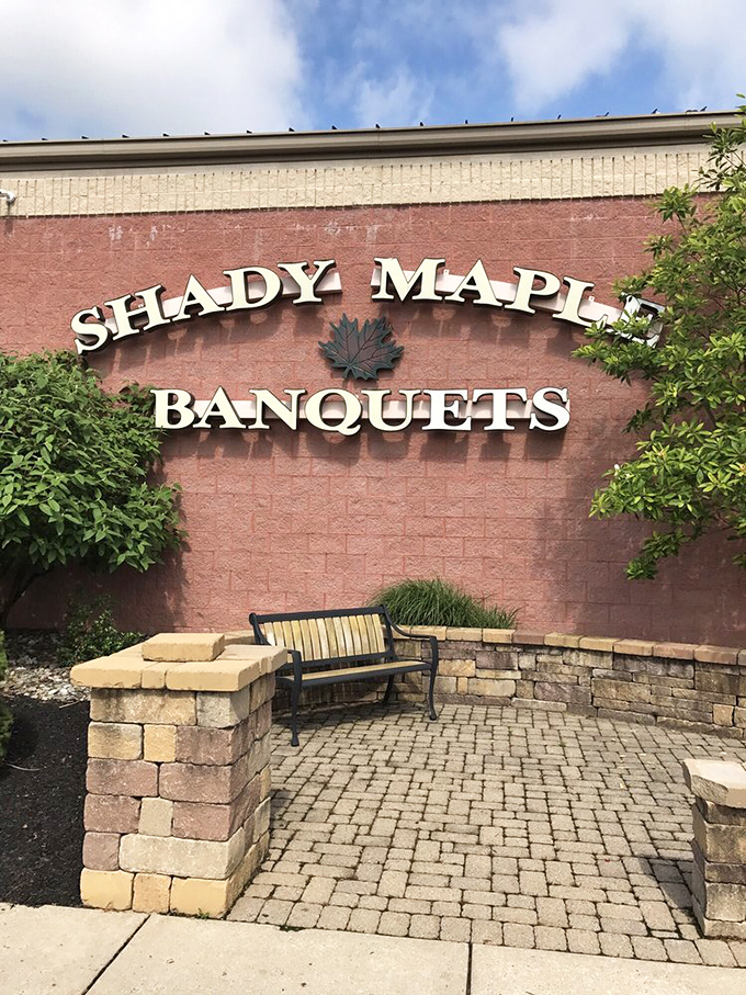 A peaceful bench area outside offers a moment of reflection &ndash; or the perfect spot to unbutton your pants discreetly after your feast.