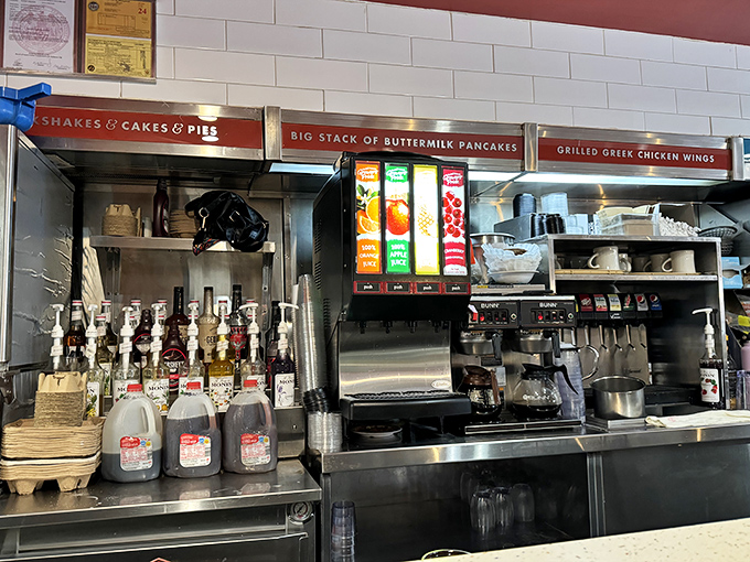The beverage station&mdash;where milkshake dreams are born and coffee flows with the reliability of the tides&mdash;is the unsung hero of the diner ecosystem.