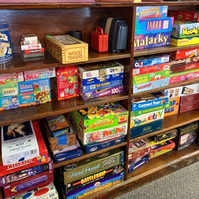 Board game bonanza where family night gets an affordable upgrade. Trivial Pursuit questions from 1986 just add to the challenge!