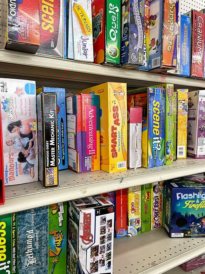Board game heaven where family game nights are born. That "Scene It" box contains at least three holiday arguments waiting to happen.