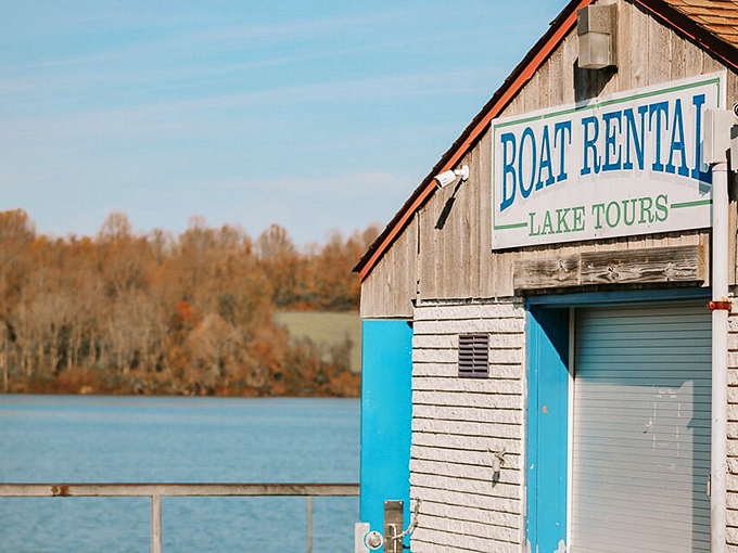 The weathered boat rental shack has launched thousands of memories. Its faded blue trim tells stories of summers well spent.