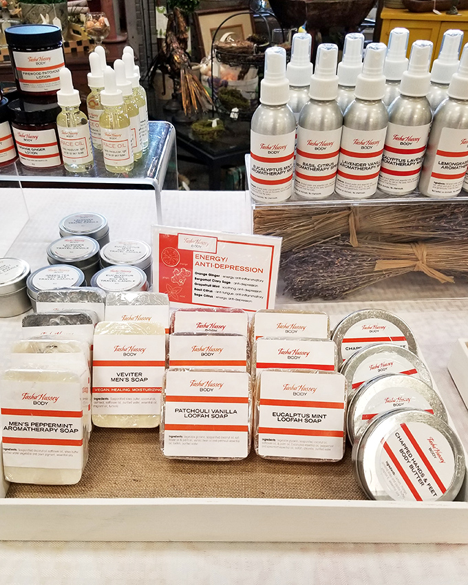 Artisanal soaps and potions lined up like soldiers, ready to transform your bathroom into a boutique spa experience from another era.