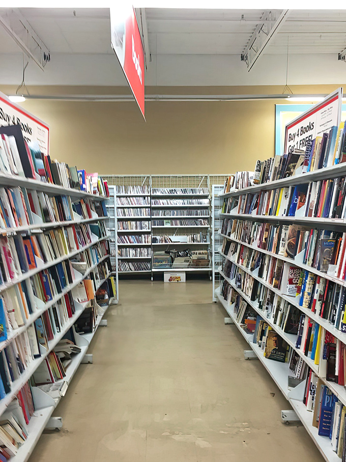 The book aisle &ndash; a literary time capsule where forgotten bestsellers and timeless classics share equal shelf space.
