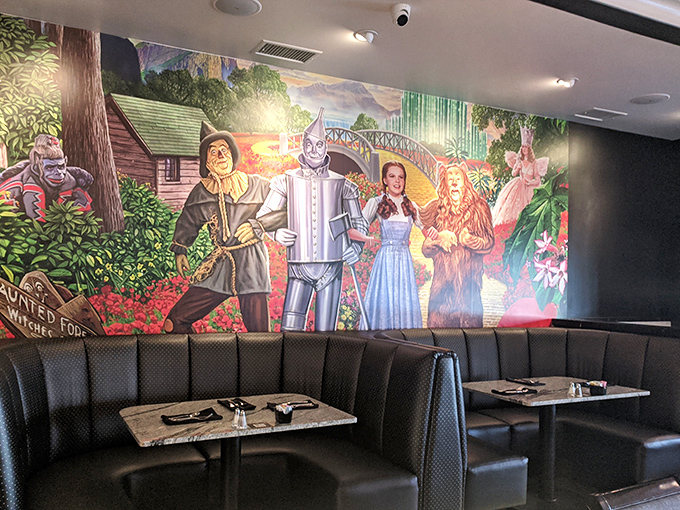 Booth seating so inviting, you'll want to cancel your afternoon plans and order another round of pancakes.