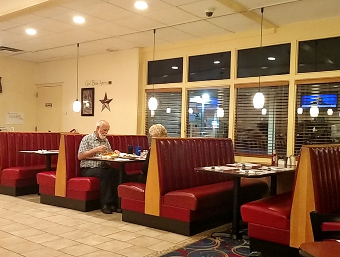Sometimes an empty booth is the most inviting sight in the world&mdash;a canvas awaiting your dining adventure, bathed in gentle pendant lighting.