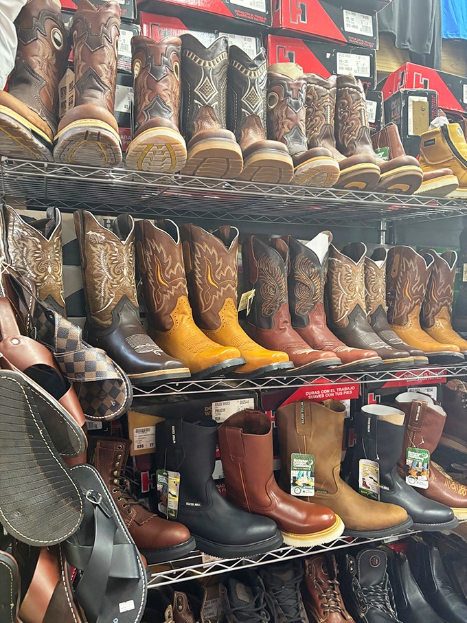 Boot heaven for cowpokes and city slickers alike &ndash; genuine leather footwear that combines Western style with Florida practicality.