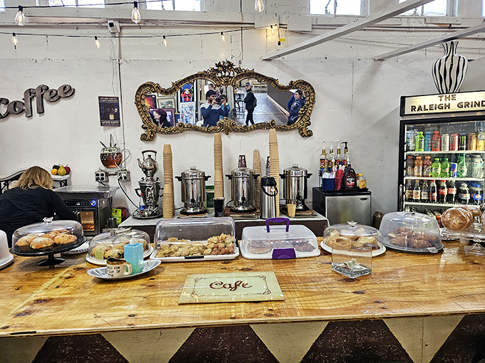 Fuel up between bargain hunts at the market caf&eacute;. Those pastries aren't just calling your name&mdash;they're shouting it through a megaphone.