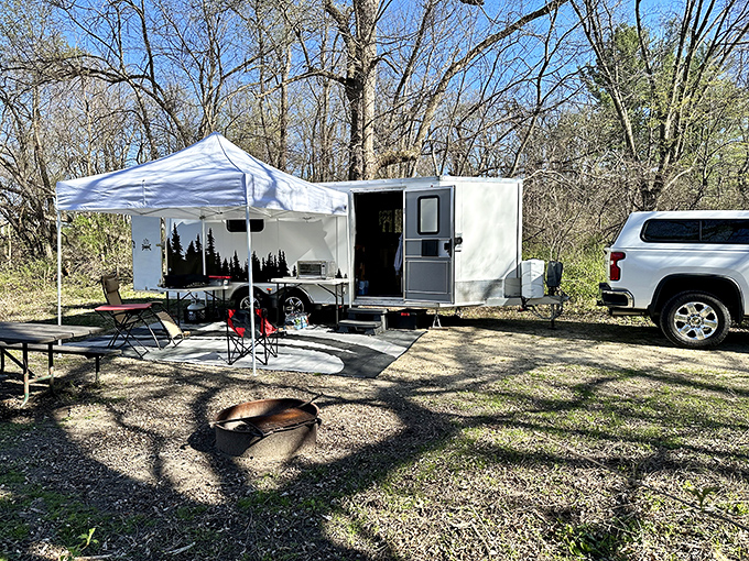 Modern camping comfort meets ancient forest wisdom &ndash; it's like glamping's more sensible cousin came to visit.