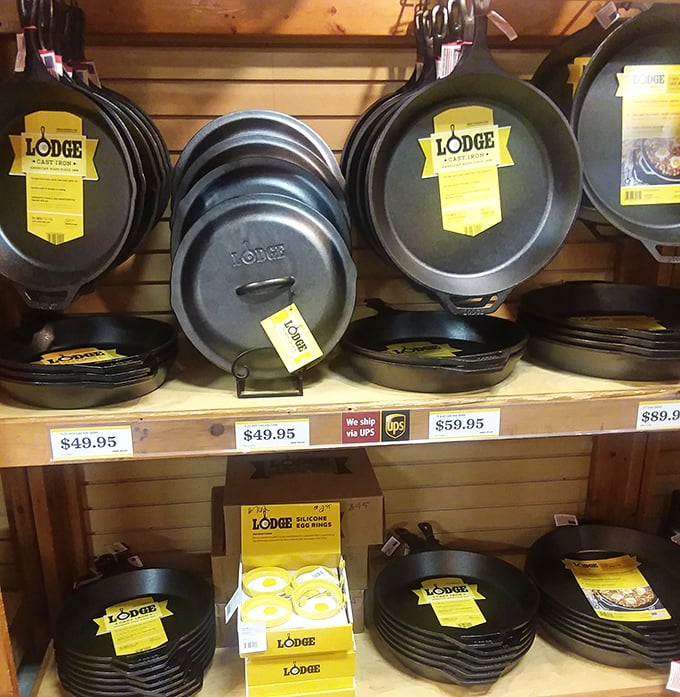 Lodge cast iron cookware: the heirloom-quality kitchen equipment that improves with age, unlike those plastic gadgets cluttering your junk drawer.