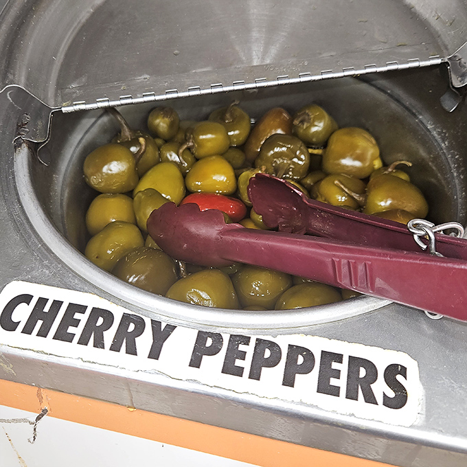 Cherry peppers waiting for their moment to shine. These little flavor bombs are the unsung heroes that can elevate your sandwich from great to transcendent.