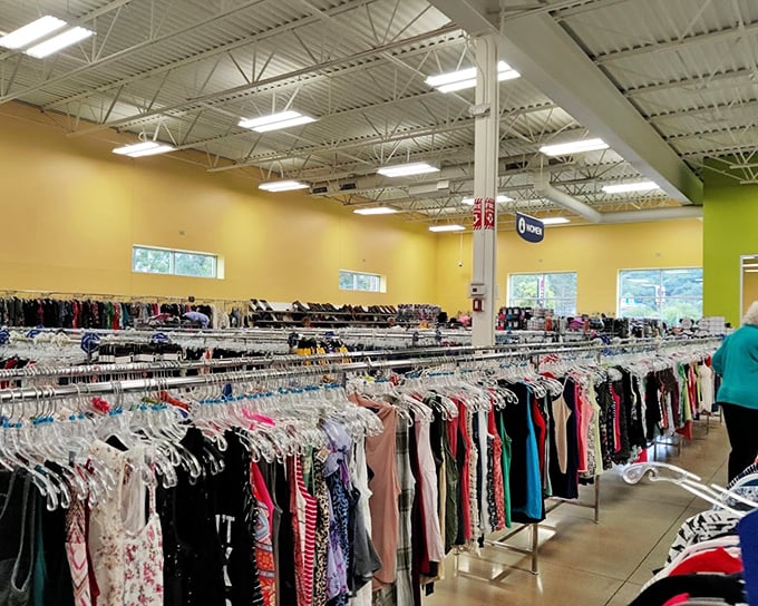 Denim for days! The jeans section alone could clothe a small nation, with every wash, cut, and era represented.