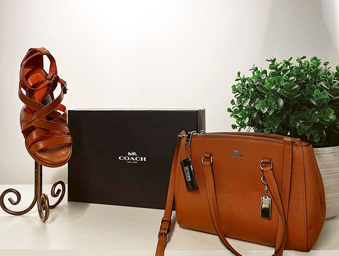 The Coach collection corner&mdash;where luxury meets practicality and your credit card doesn't need to go into witness protection afterward.