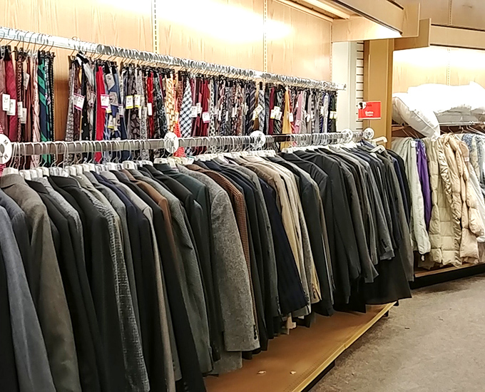 The men's section offers a sartorial spectrum from business casual to weekend warrior, all at prices that make your wallet sigh with relief.