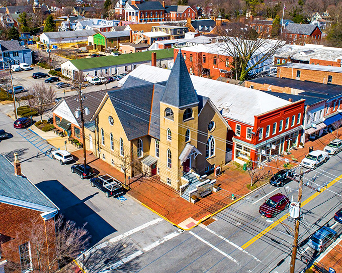 This historic church anchors Chestertown's skyline, its steeple reaching heavenward while its brick foundation remains firmly planted in Eastern Shore tradition.