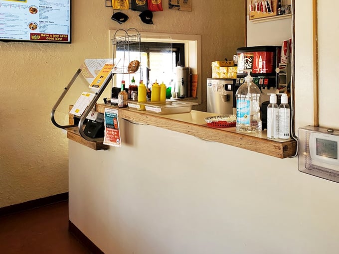 The condiment station &ndash; where mustard reigns supreme and ketchup knows its place (which is nowhere near a Chicago dog).