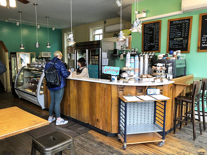 Where pie dreams come true. The wooden counter has witnessed thousands of wide-eyed reactions to that first magical bite.