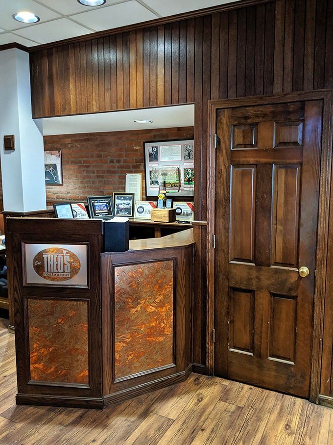 The host stand welcomes you like an old friend &ndash; wood-paneled, warm, and promising the kind of meal that makes you forget to check your phone.