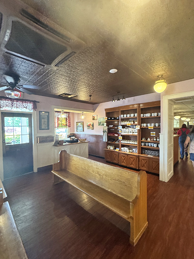 A glimpse of the country store area where you can take a piece of Mama's home&mdash;because memories fade but souvenir mugs are forever.
