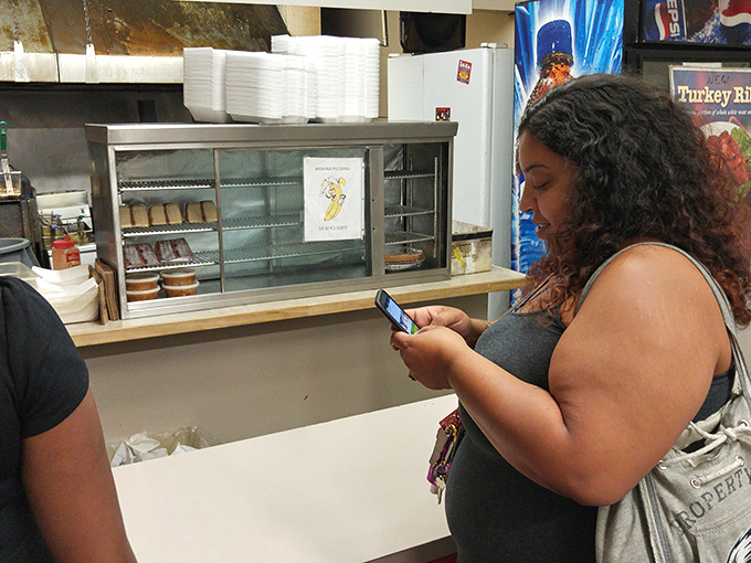 The waiting game at MT Pleasant &ndash; where checking your phone is just a way to distract yourself from the mouthwatering aromas.