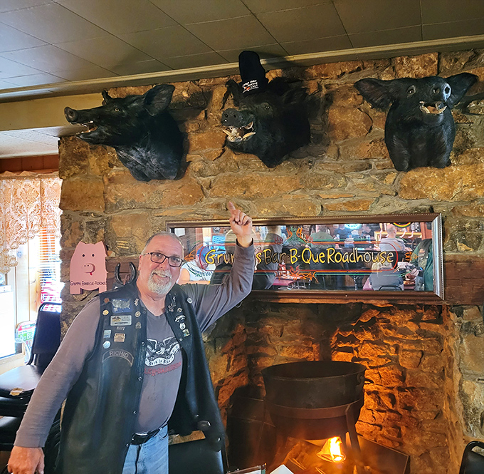 When taxidermy meets barbecue: these wild boar heads aren't just decoration &ndash; they're a reminder of where great barbecue begins.