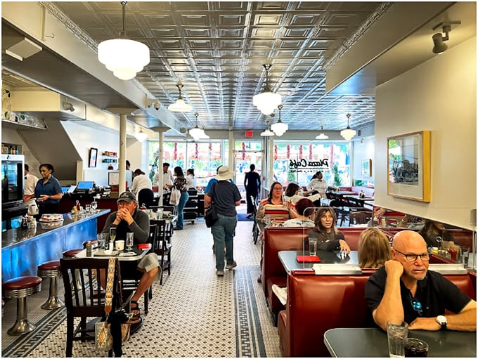 The dining room hums with the symphony of clinking silverware and conversation&mdash;a timeless scene from America's diner playbook.