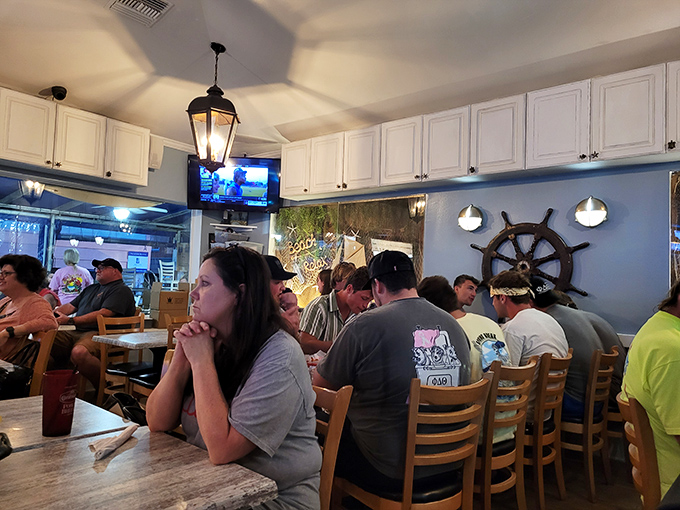 When the dining room stays this packed with happy customers, you know the food does all the talking that really matters here.