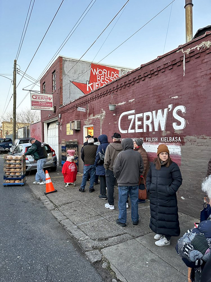 The line outside Czerw's isn't just customers waiting – it's a community of food pilgrims paying homage to authentic Polish craftsmanship.