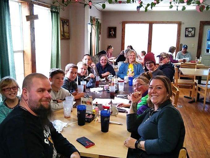 The true measure of a great local restaurant: tables filled with people who look like they've been coming here for years.