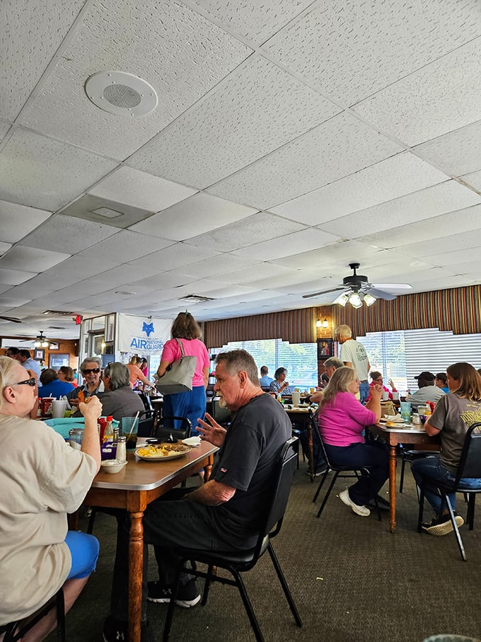 The ceiling may be ordinary, but what happens beneath it is extraordinary &ndash; a room full of people united by good food.