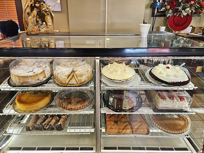 The dessert case&mdash;where willpower goes to die and "I'll just have coffee" turns into "Well, maybe just a slice of that..."