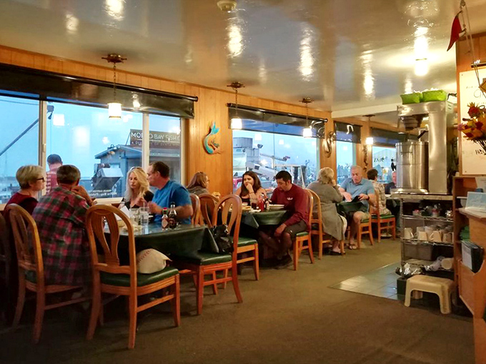 Diners enjoying the simple pleasure of fresh seafood and good company &ndash; a scene that hasn't changed much since humans first gathered around fires to eat.