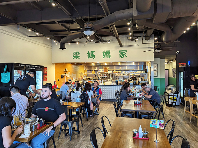 A bustling dining room filled with happy eaters&mdash;the universal language of "mmm" needs no translation in any Silicon Valley dialect.