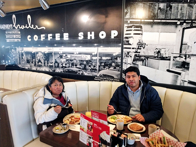 Real people enjoying real food&mdash;the universal language of satisfaction translates perfectly across every booth and table.