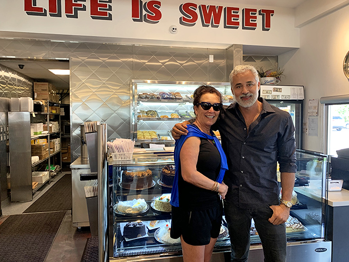 "Life is Sweet" indeed when there's a dessert case tempting you with treats that make willpower wave the white flag of surrender.