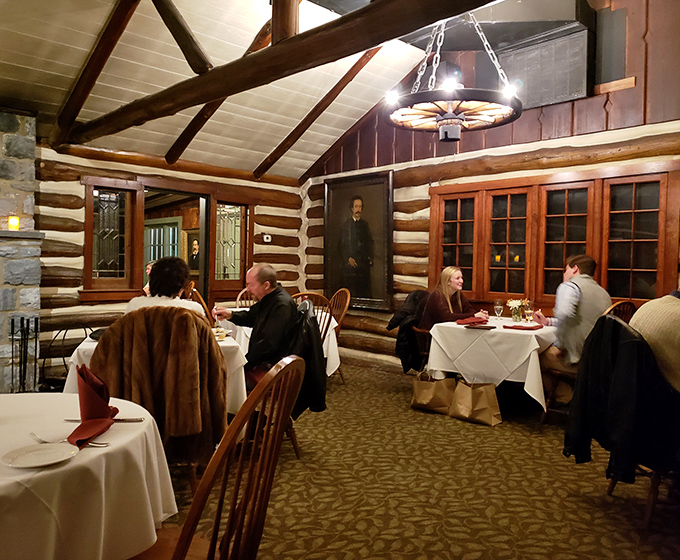 Diners lost in conversation and culinary bliss, surrounded by history-soaked walls that have witnessed countless celebrations, proposals, and first dates.