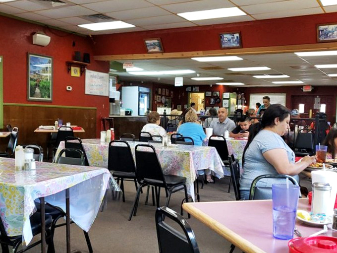 A dining room that prioritizes substance over style, where every table tells its own story.