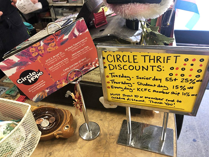 The discount board: where math suddenly becomes your favorite subject as you calculate your additional savings.