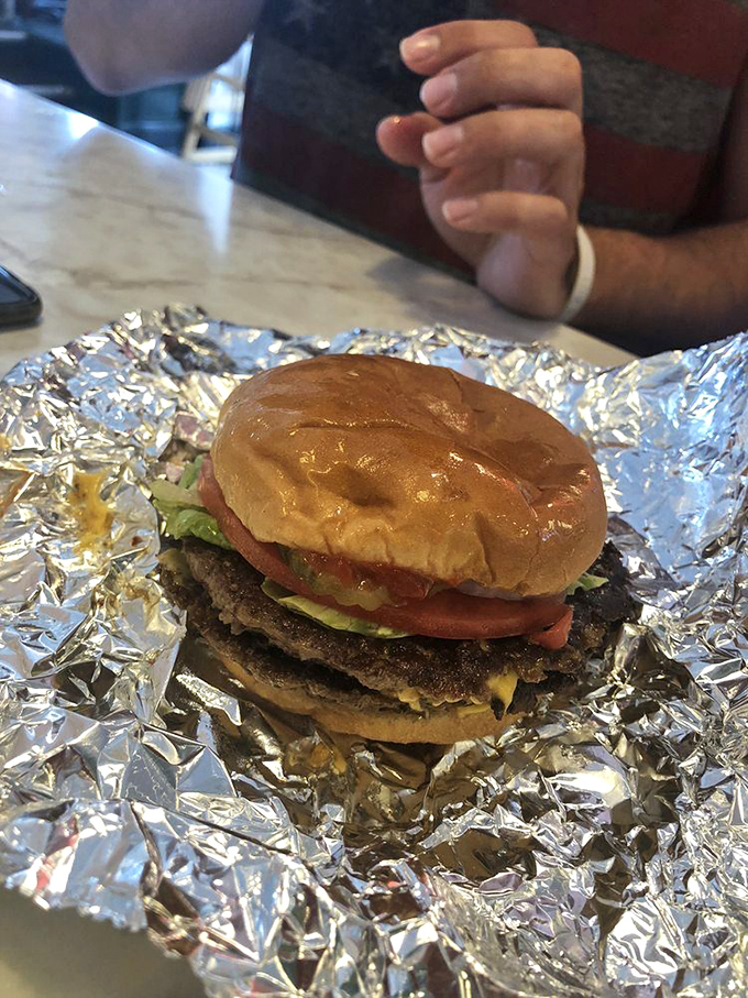 The double burger&mdash;because sometimes more is more, especially when "more" means another perfect patty of hand-formed beef.