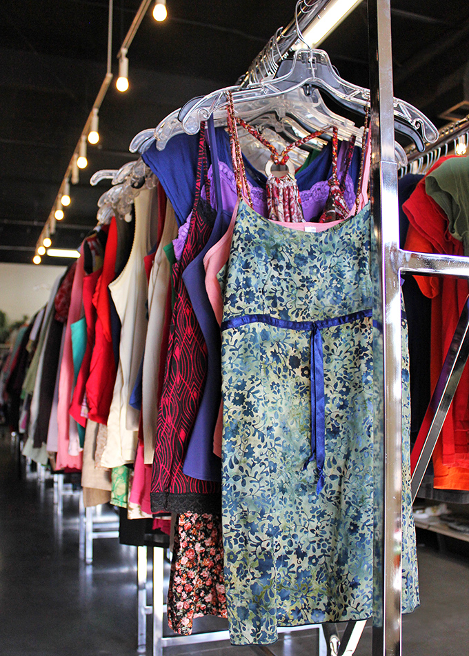 A rainbow of dresses awaits new adventures, from garden parties to first dates&mdash;fashion history hanging by the yard.