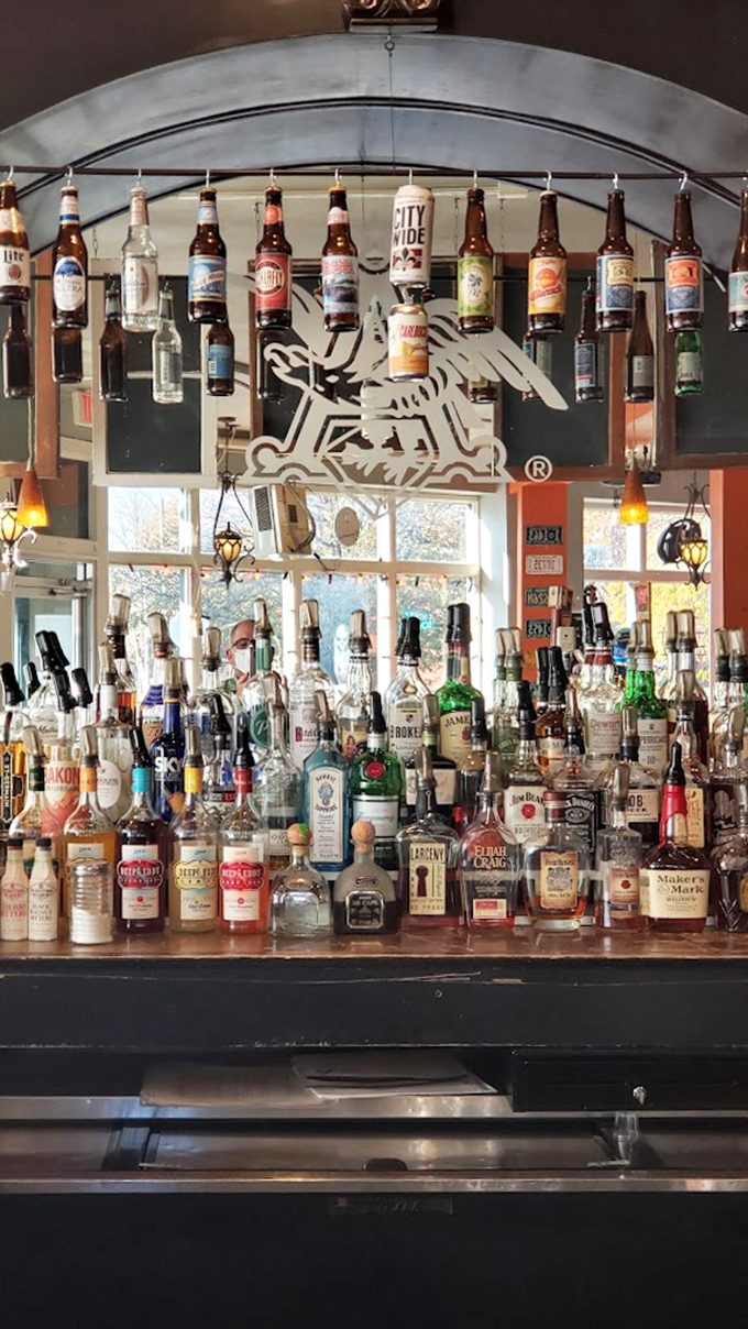 A bar display that suggests they take your thirst as seriously as your hunger, with options for every preference.